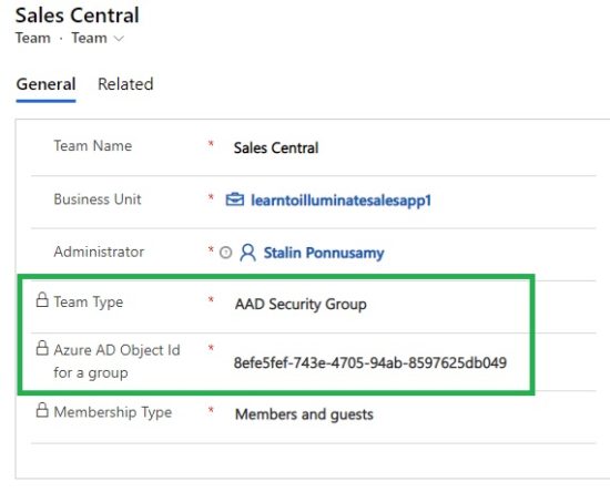 Leverage AD Security Group as Team in Dynamics 365