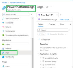 Monitor Canvas App logs in PowerApps Monitor and Application Insights