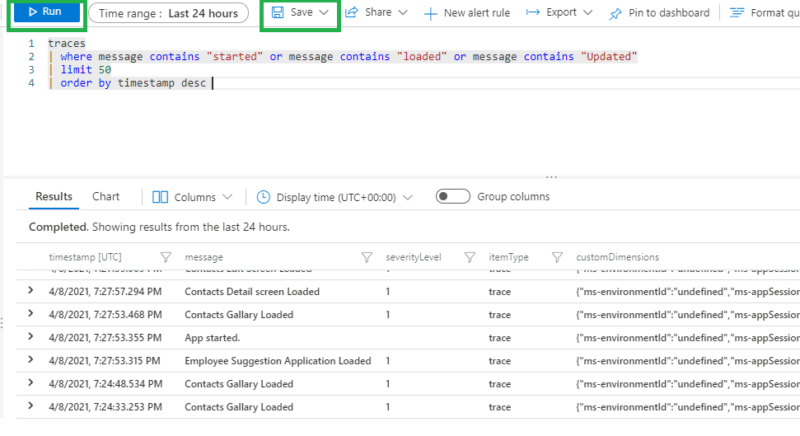 Monitor Canvas App logs in PowerApps Monitor and Application Insights