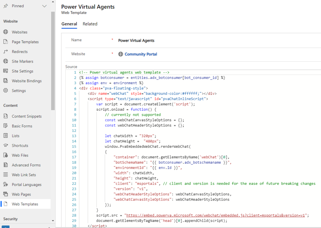 Power Virtual Agent (Chatbot) Integration with Power Apps Portal