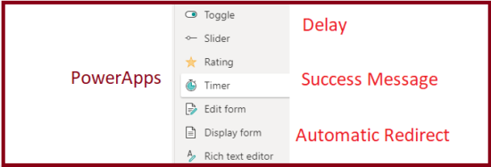 Display Success Message and redirect automatically
