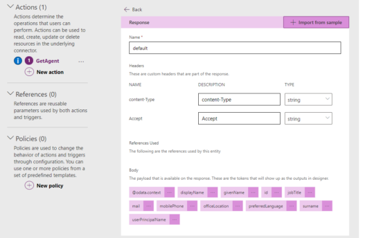 Use Custom Connector in PowerApps