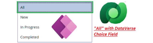 Add "All" with the Dataverse Choice Field to show in PowerApps