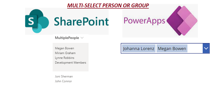 Display Multi Select Person In PowerApps 