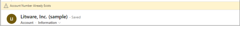 Dataverse - Display Error Message When Entry Already Exists