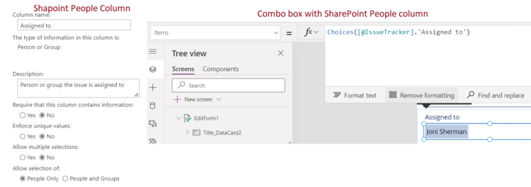 PowerApps: Convert O365 User to SharePoint People