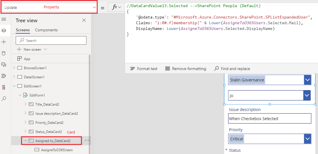 PowerApps: Convert O365 User to SharePoint People