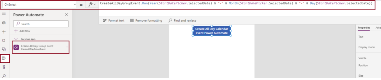 Create an All-Day Calander Event for Microsoft Group
