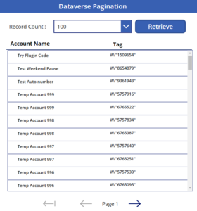 PowerApps: Pagination when using Dataverse
