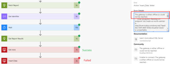Power Automate Error The Gateway Is Either Offline Or Could Not Be