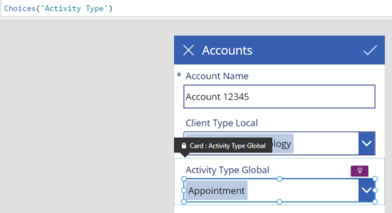 PowerApps: Dataverse Global Choice vs Local Choice Field
