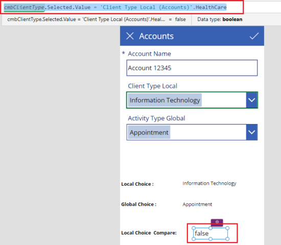PowerApps: Dataverse Global Choice vs Local Choice Field