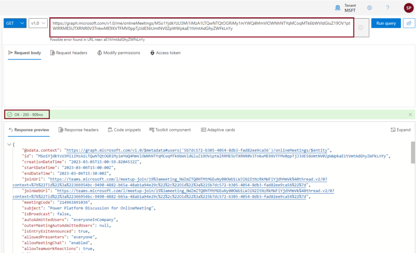 Retrieve MS Team Meeting Attendance Info using Graph API