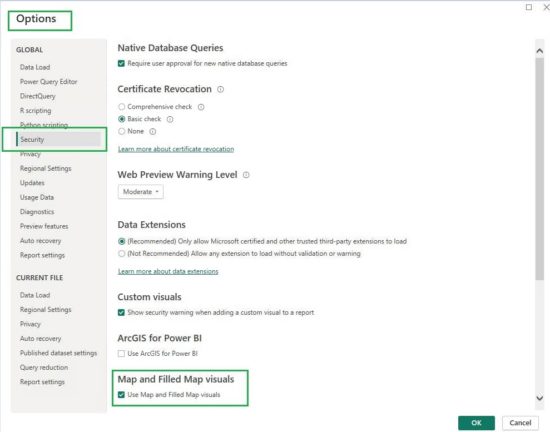 Display Maps and Visuals in Power BI